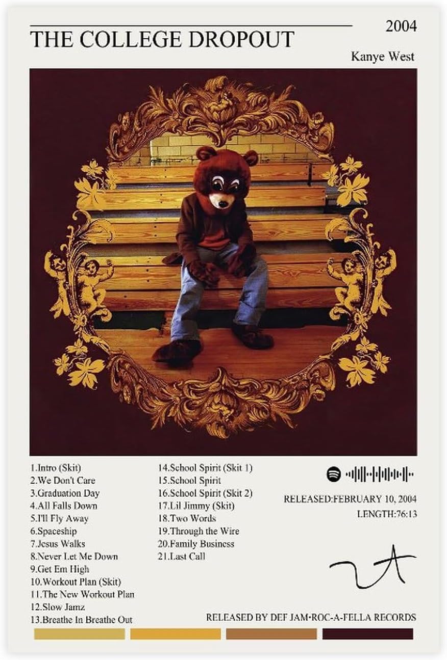 Amazon.com: stortnate Kanye Poster The College Dropout Album Cover ...