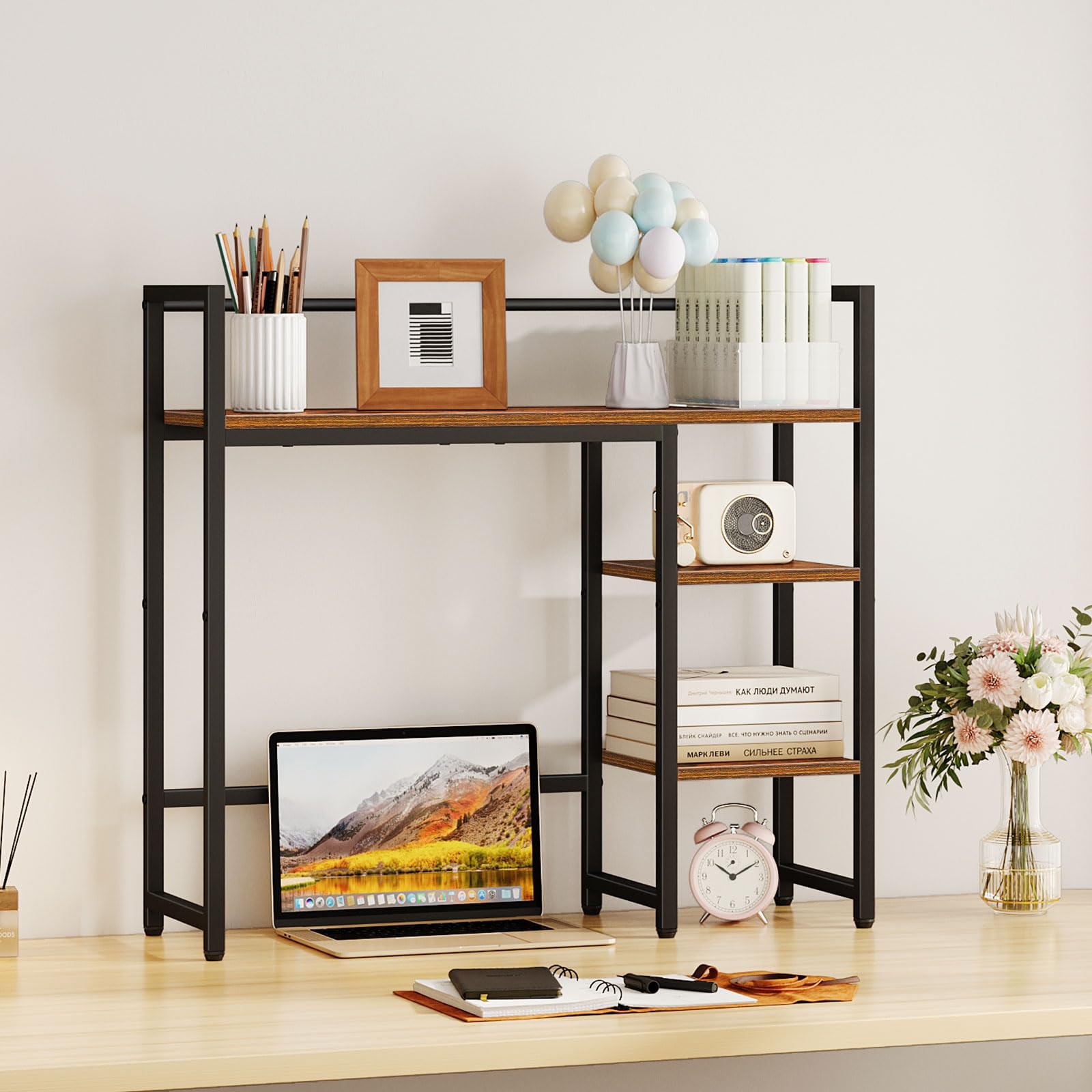 Snapklik.com : Desk Shelf, 31.9" Desktop Organizer Shelf, Desk Hutch ...