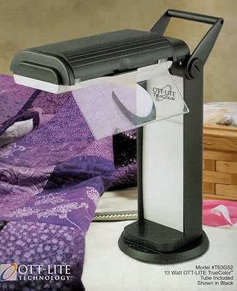Ott-Lite True Color Lighting 13W Magnifier Task Lamp T63G52; Black ...