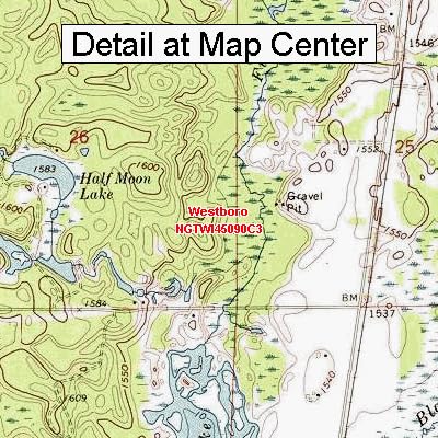 Amazon.com : USGS Topographic Quadrangle Map - Westboro, Wisconsin ...