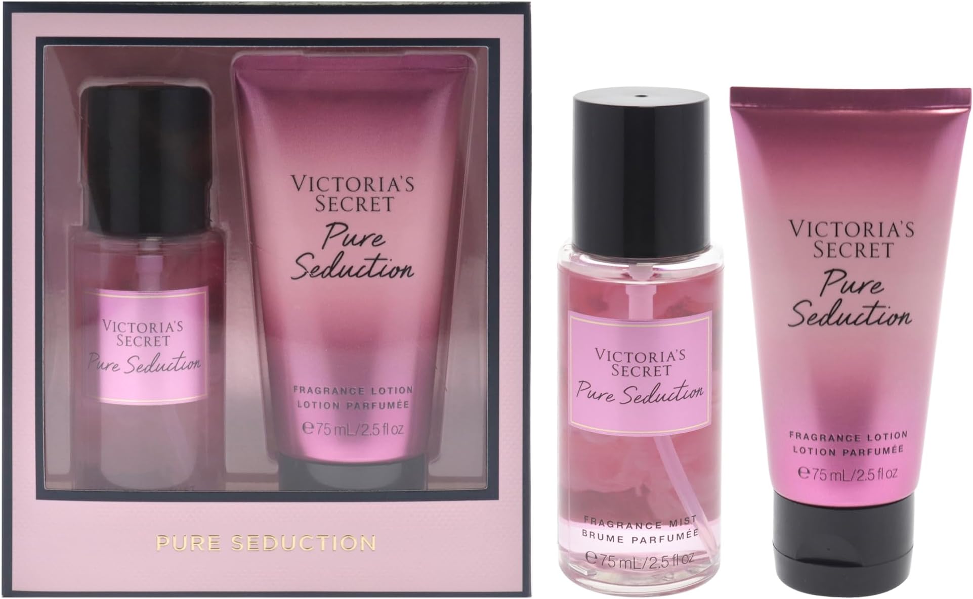Amazon.com : Victorias Secret Pure Seduction Set for Women - 2 Pc Gif Set 2.5oz Fragance Mist, 2 ...