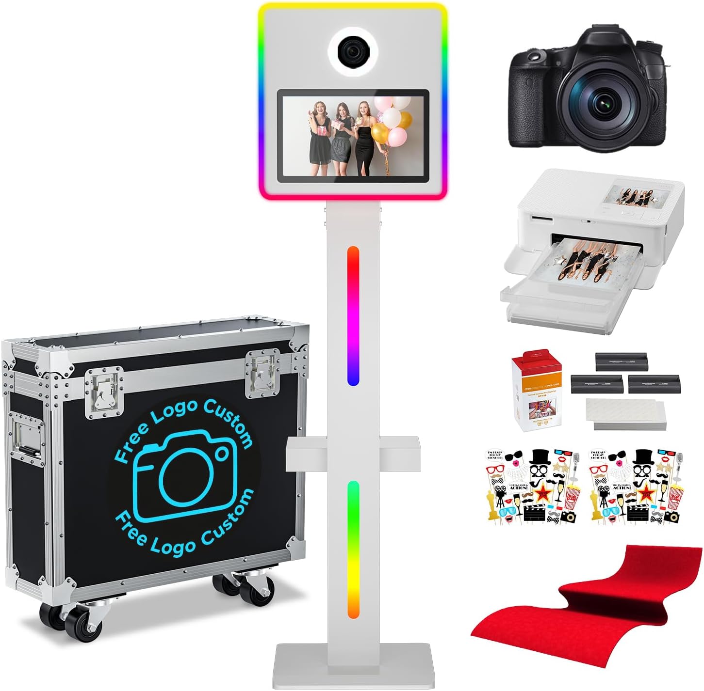 Amazon.com : DSLR Photo Booth Machine with Camera and Printer,15.6 ...