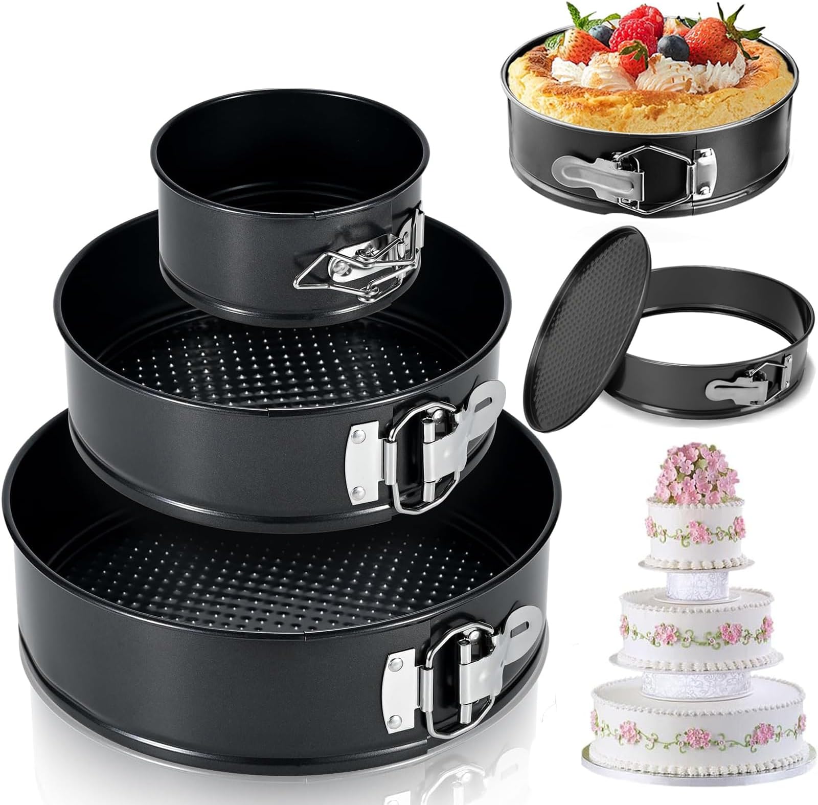 Mini Molde para Hornear Desmontables, 3 Piezas Utensilios para Hornear ...