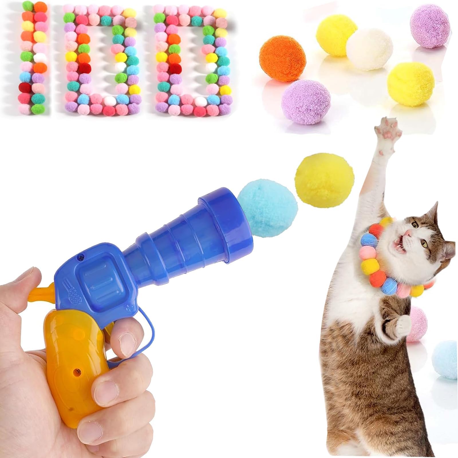 Miaomitun Cat Toy Balls, Cat Teaser Toy for Interactive Play & Hunting ...