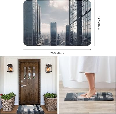 Amazon.com: PANSHA Entryway Hello Door Mat 16 x 24”, Non Slip Black and ...
