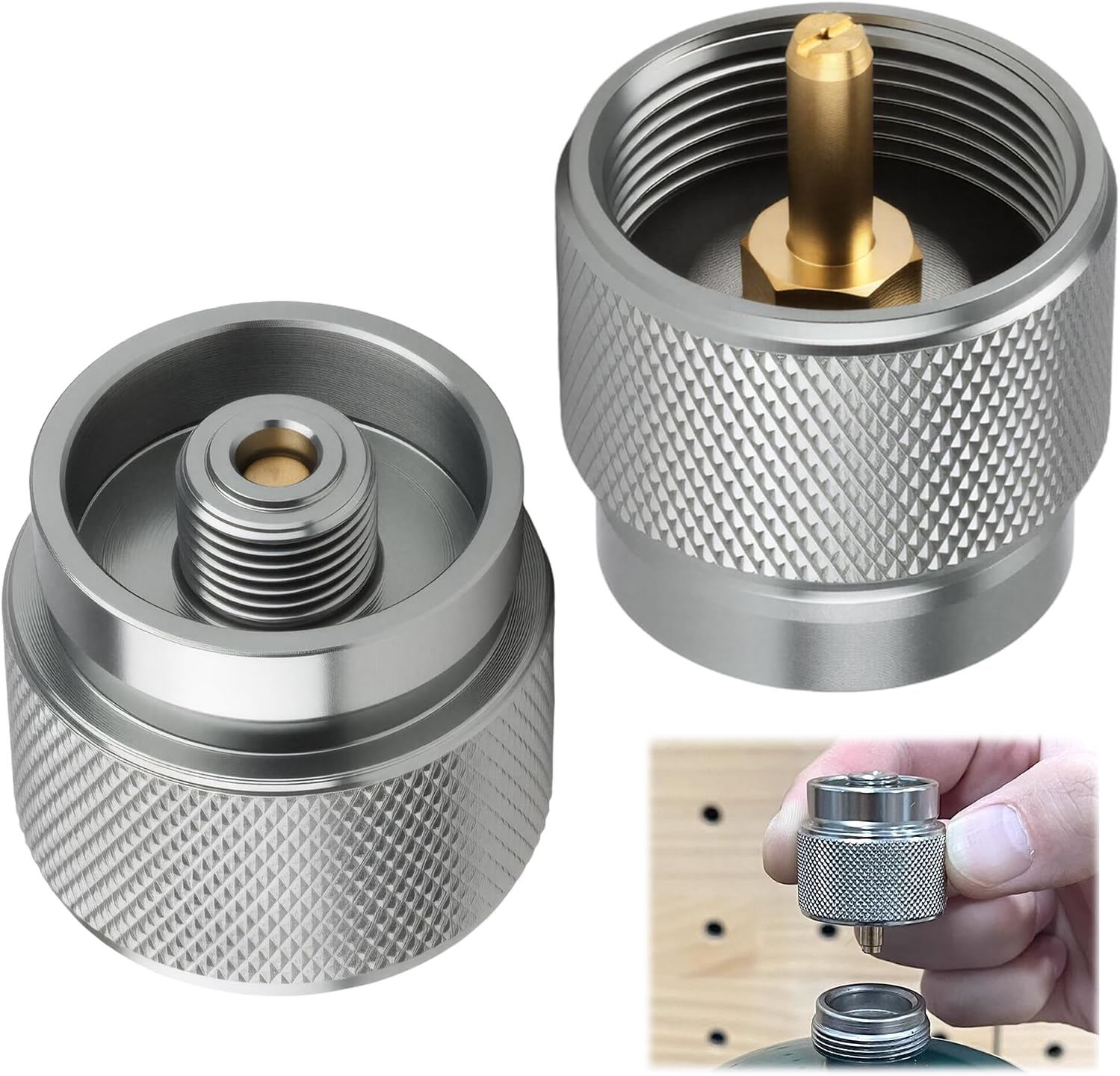 Amazon.com: 2PCS Propane to Butane Adapter, Outdoor Camping 1 Lb ...