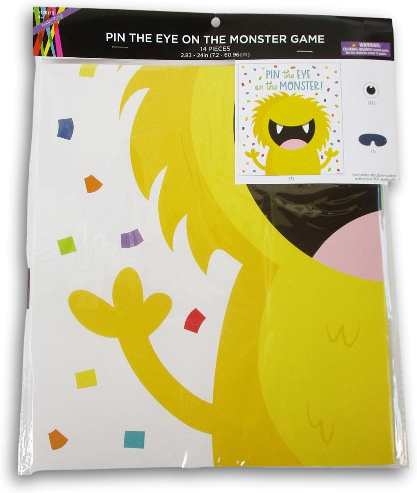 Amazon.com: Pin The Eye on The Monster Party Game - 14 Pieces - 24 ...