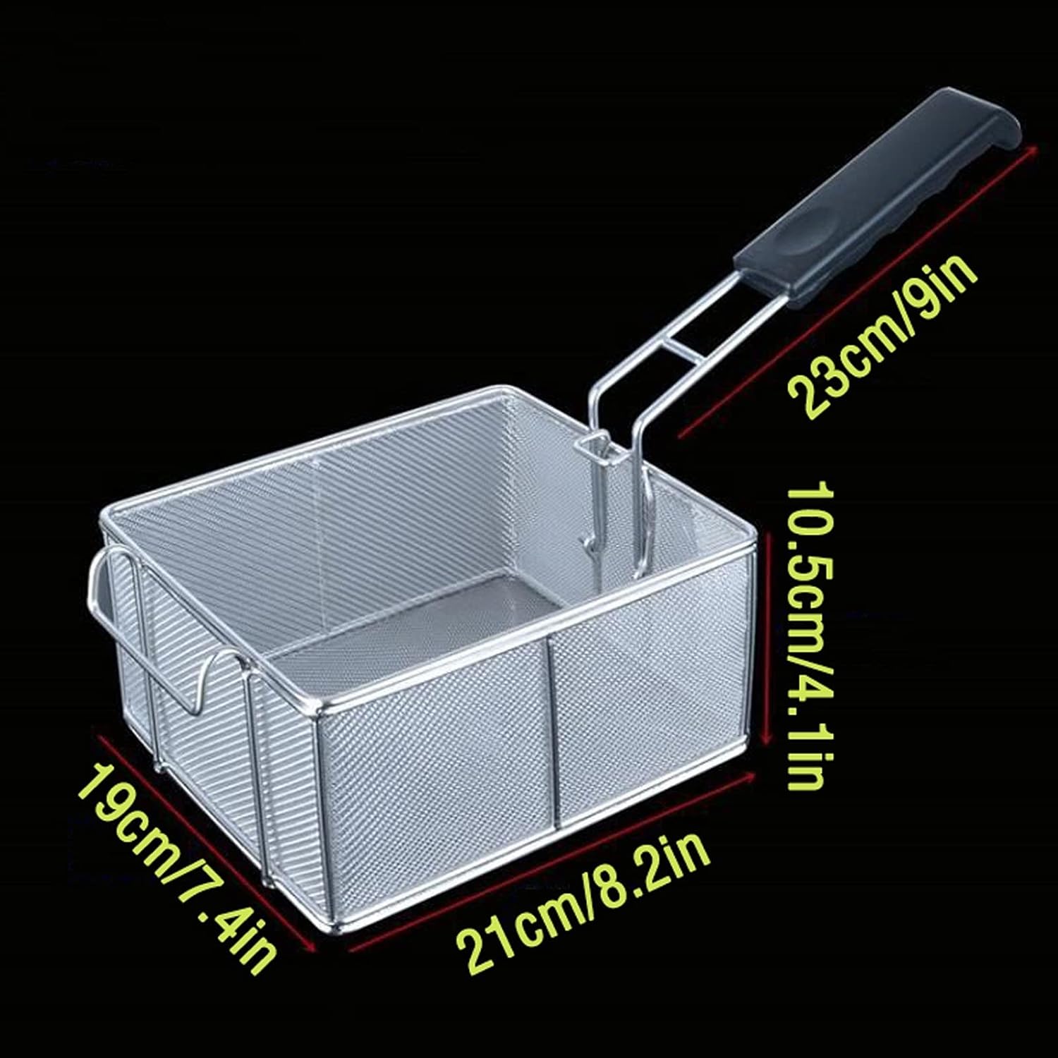 Colador de aceite para freír, mini cesta de freír de acero inoxidable ...
