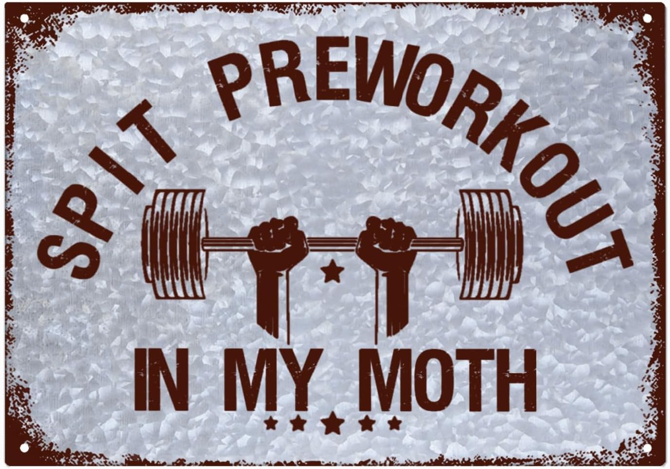 Amazon.com: HSIAHOU Aesthetic Metal Sign Spit Preworkout In My Moth ...