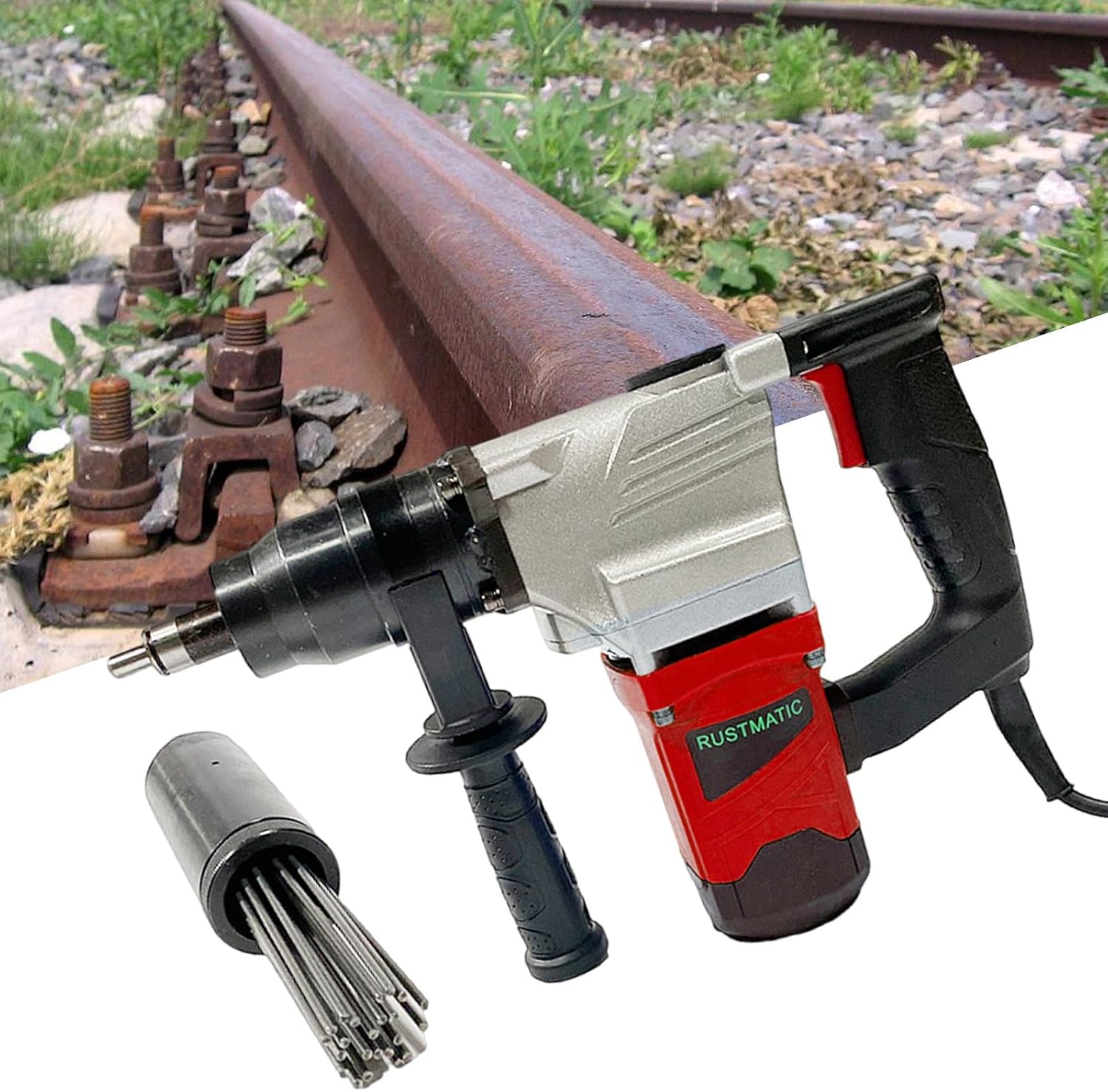 Amazon.co.jp: Electric Needle Scaler for Railway Rail Portable Pistol ...