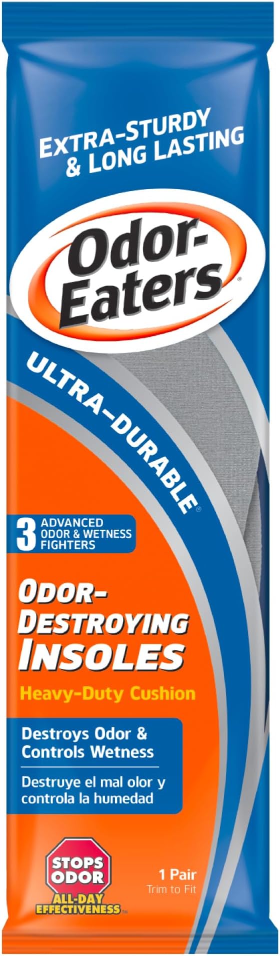 Amazon.com: Odor-Eaters Blue Unisex Shoe Insoles, Control Odor and ...