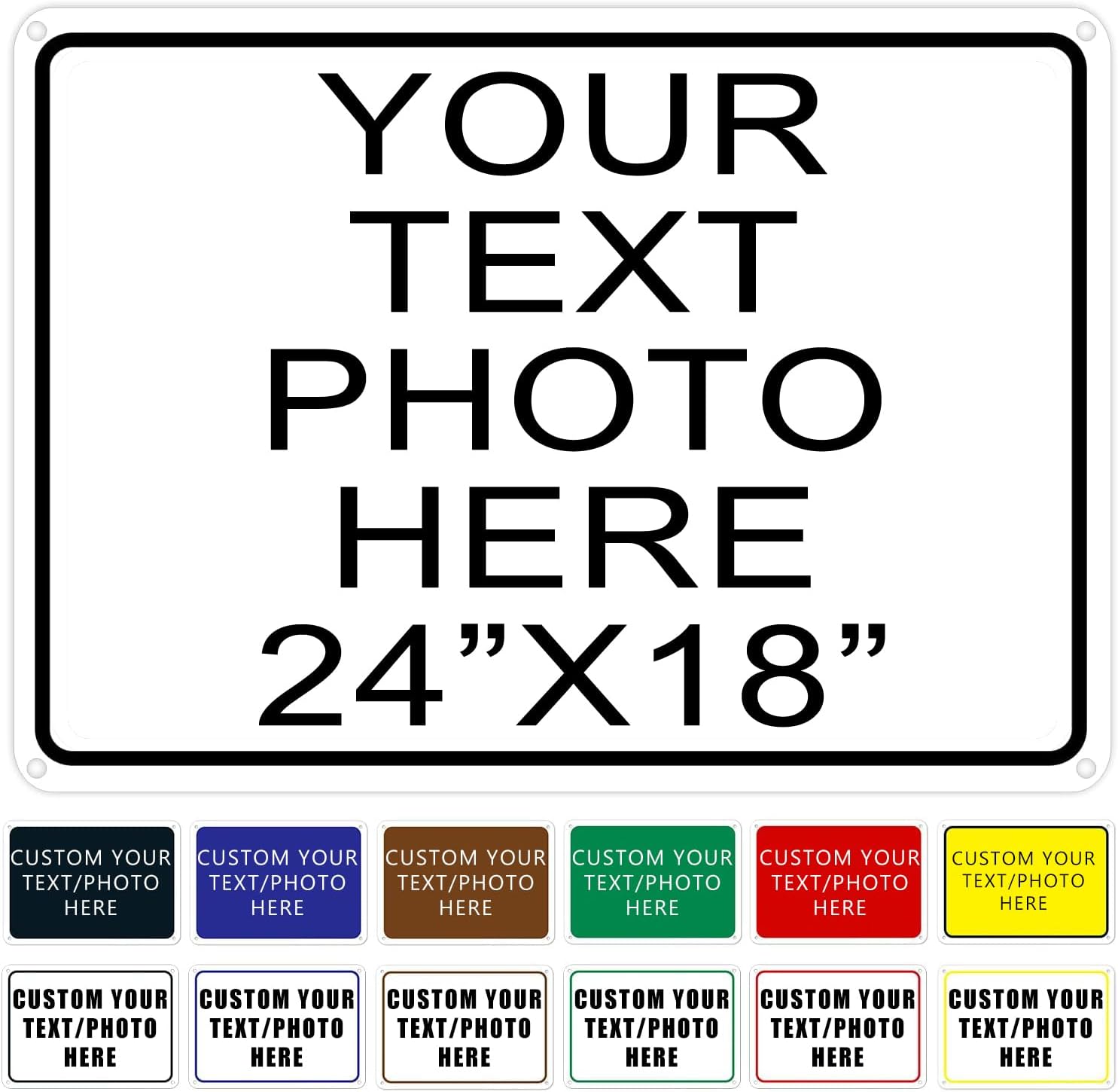 Amazon.com: Custom Metal Signs Outdoor- 24 x 18 inch Rust Free .040 ...