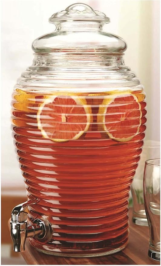 Amazon.com | Circleware Treviso Glass Beverage Drink Dispenser with ...