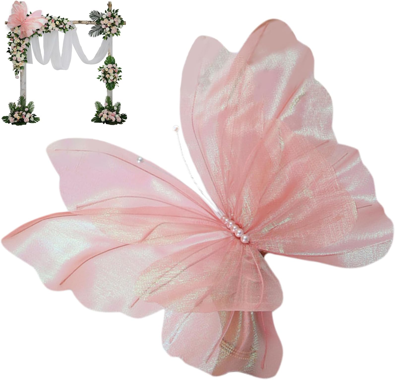 Amazon.com: TOPofly Fake Butterflies, Silk Butterflies Realistic 20inch ...