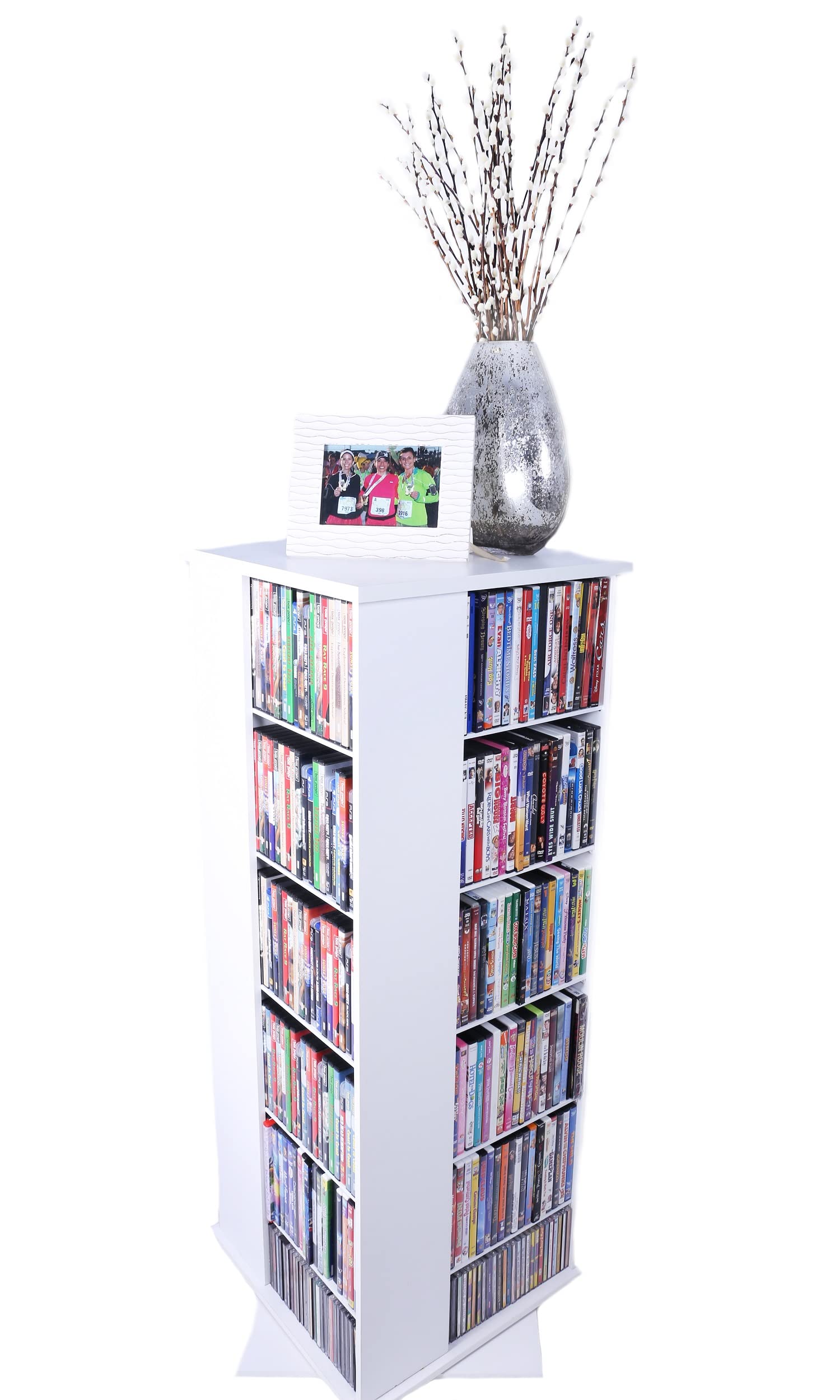 Amazon.com: Venture Horizon Revolving Media Tower 900 White : Home ...