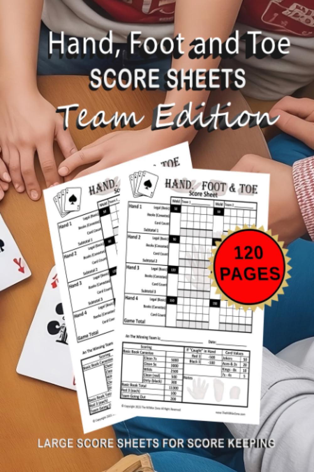 Amazon.com: Hand, Foot and Toe Score Sheet Book: Team Edition: Cool ...