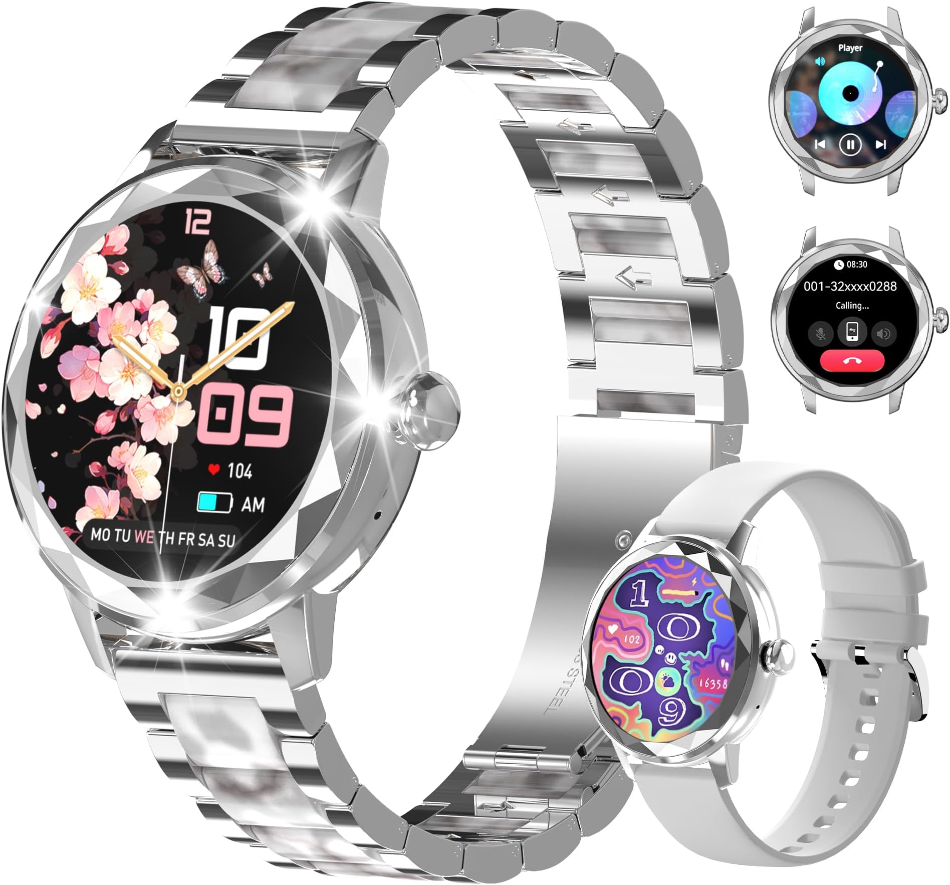 LIGE Smartwatch Damen mit Telefonfunktion,20 Sportmodi Armbanduhr mit ...