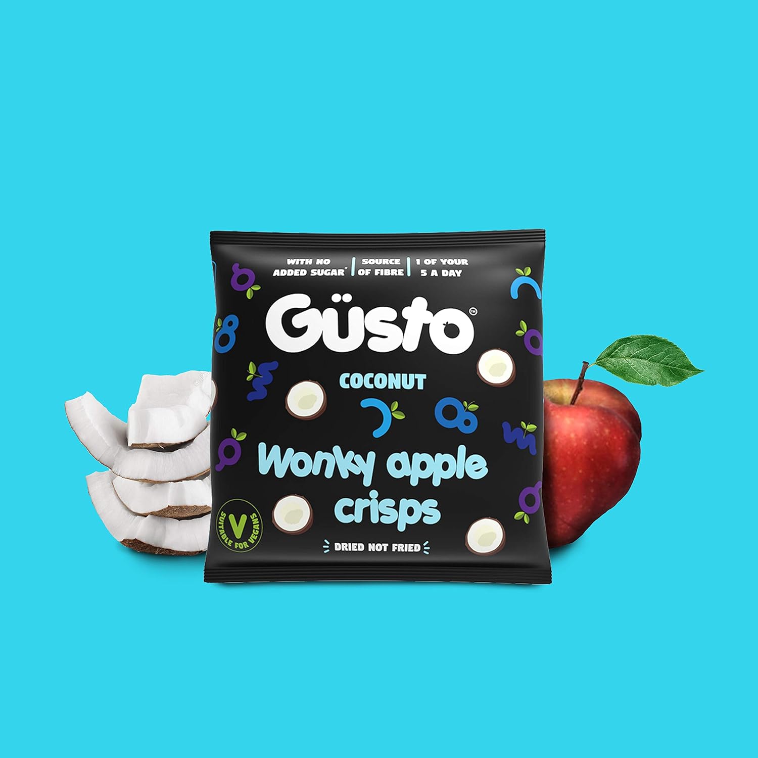 Gusto Snacks -Coconut wonky Apple Crisps 12x20 : Amazon.co.uk: Grocery