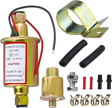 Amazon.com: Universal Electric Fuel Pump 5-9 PSI 30GPH 12V DC E8012S Gasoline and Diesel Fuel ...
