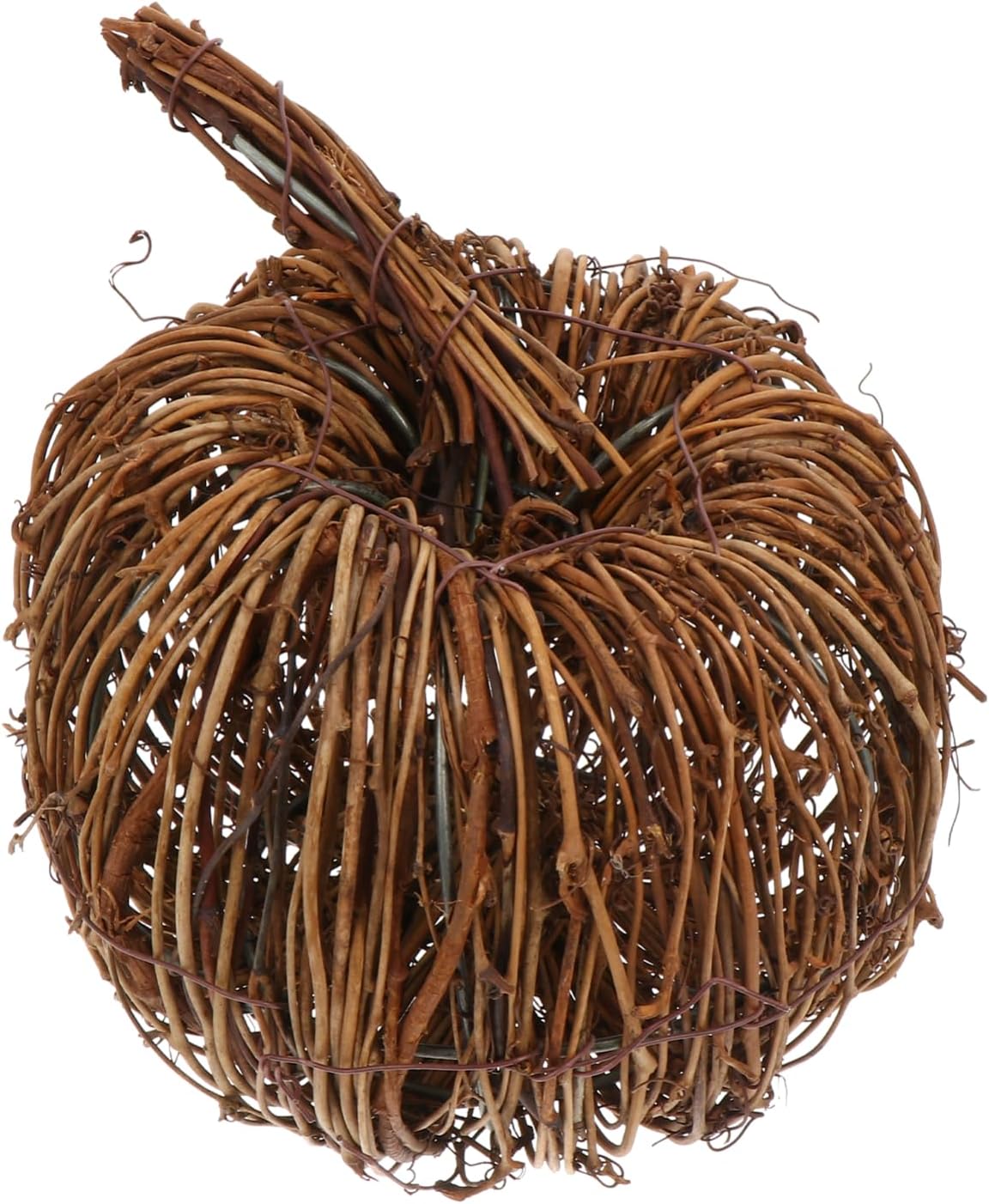 ifundom Rattan Pumpkin Artificial Pumpkin Wicker Rattan Woven Pumpkin ...