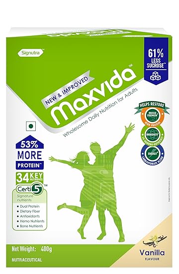 Maxvida (New & Improved) Wholesome Daily Nutrition for Adults Vanilla ...