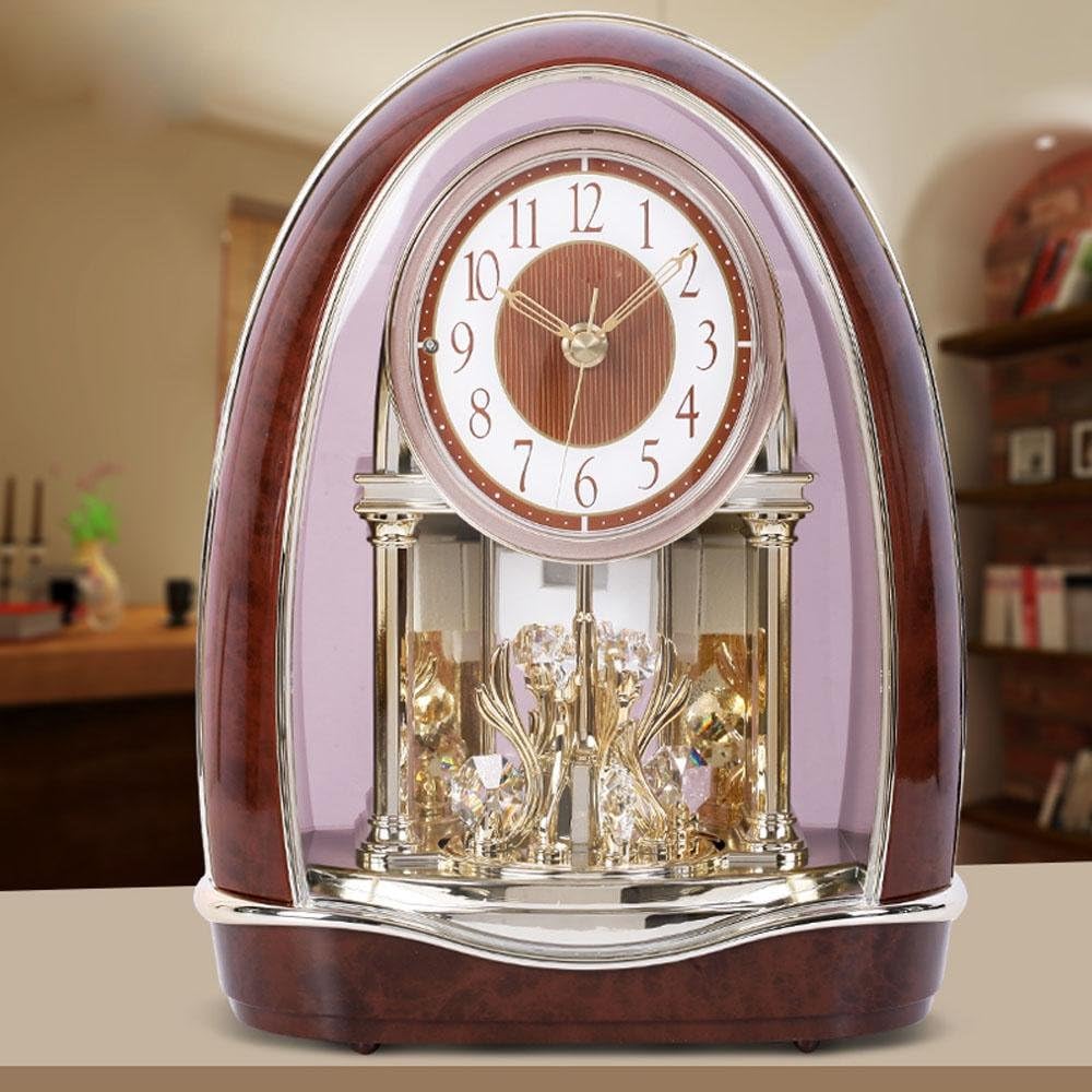 Amazon.com: C&U CU Clock Light Music Chime Crystal Pendulums Clock ...