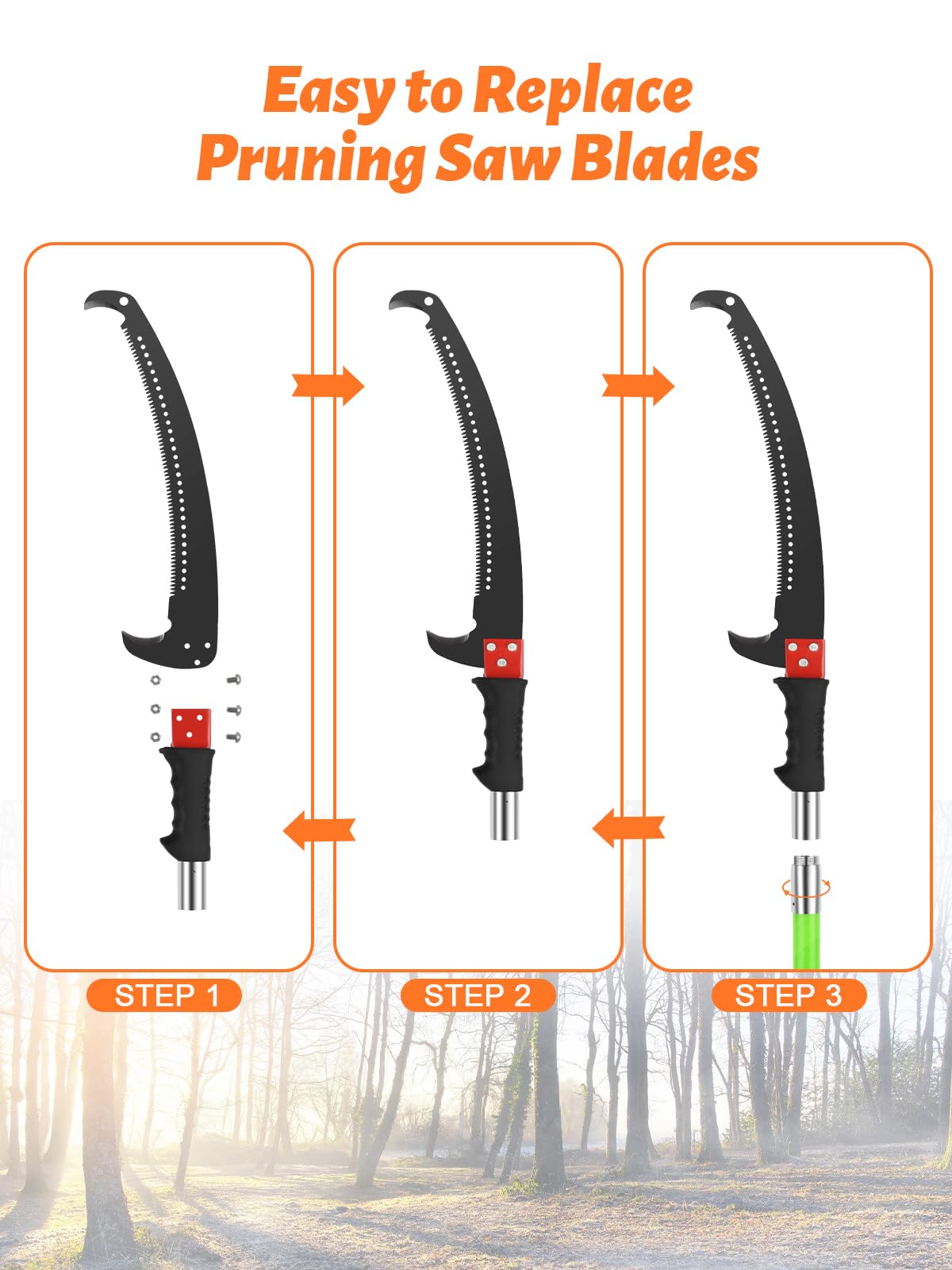30 ft Pole Saws for Tree Trimming, Yaofafa Tree Trimmers Long Handle ...