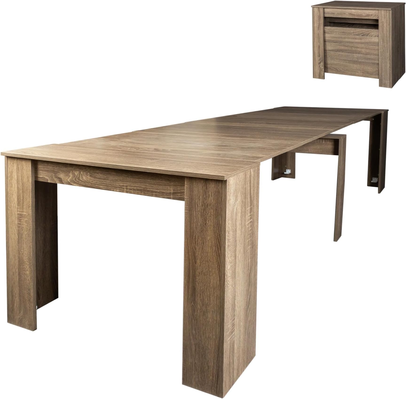 Amazon.com - WESTN Solid Wood Foldable Dining Table and Chair Set ...