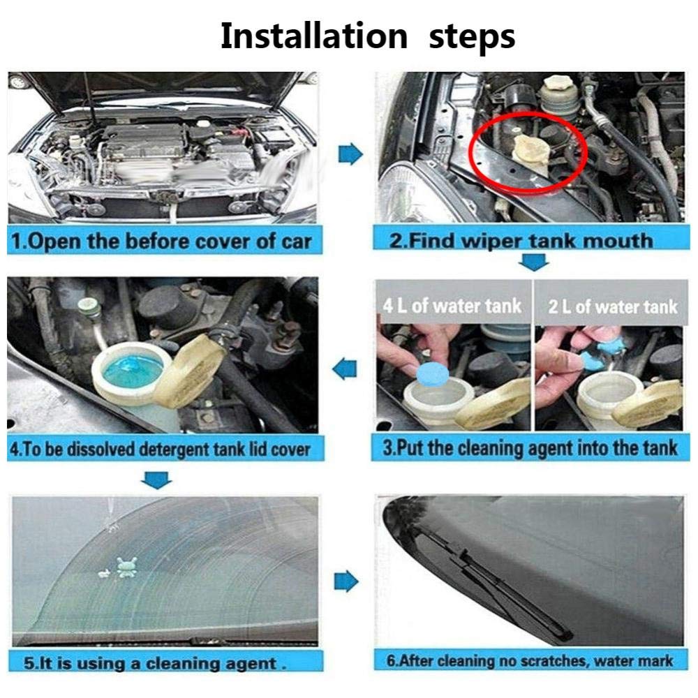 Snapklik.com : Car Windshield Cleaner,6pcs Compact Effervescent Tablets ...