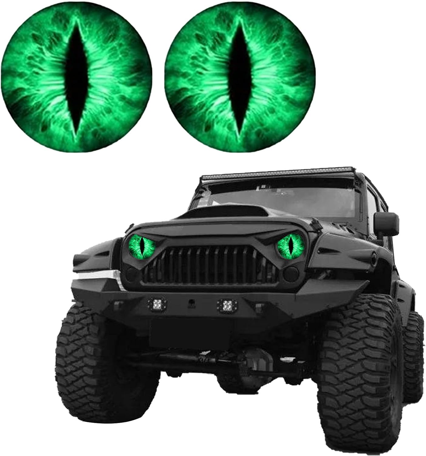Amazon.com: CLOUDEMO Beast Eyes Headlight Decals, 3D Stereo Eyes ...