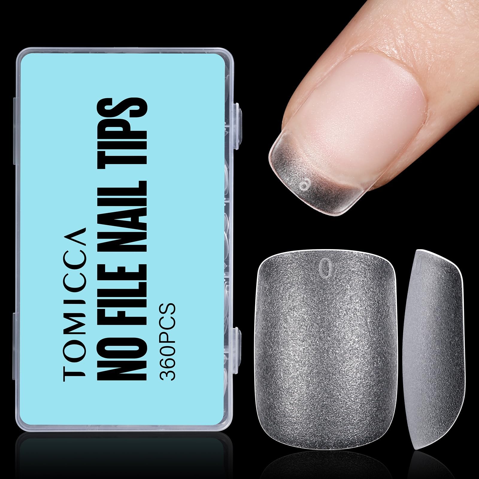 Amazon.com: UNA GELLA 504PCS Short Nail Tips Square Shape Nail ...