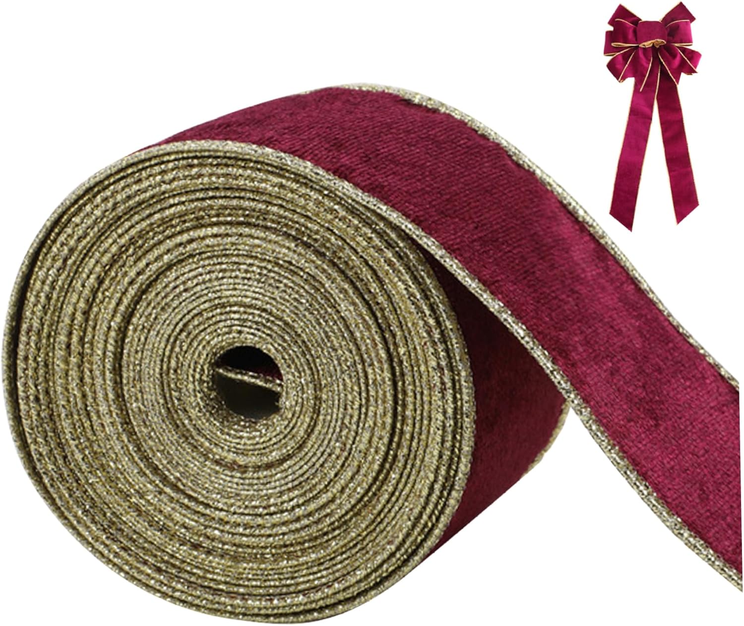 Hemore Velvet Ribbon, 30ft/Roll 2.48inch Wide Velvet Ribbon, Christmas ...