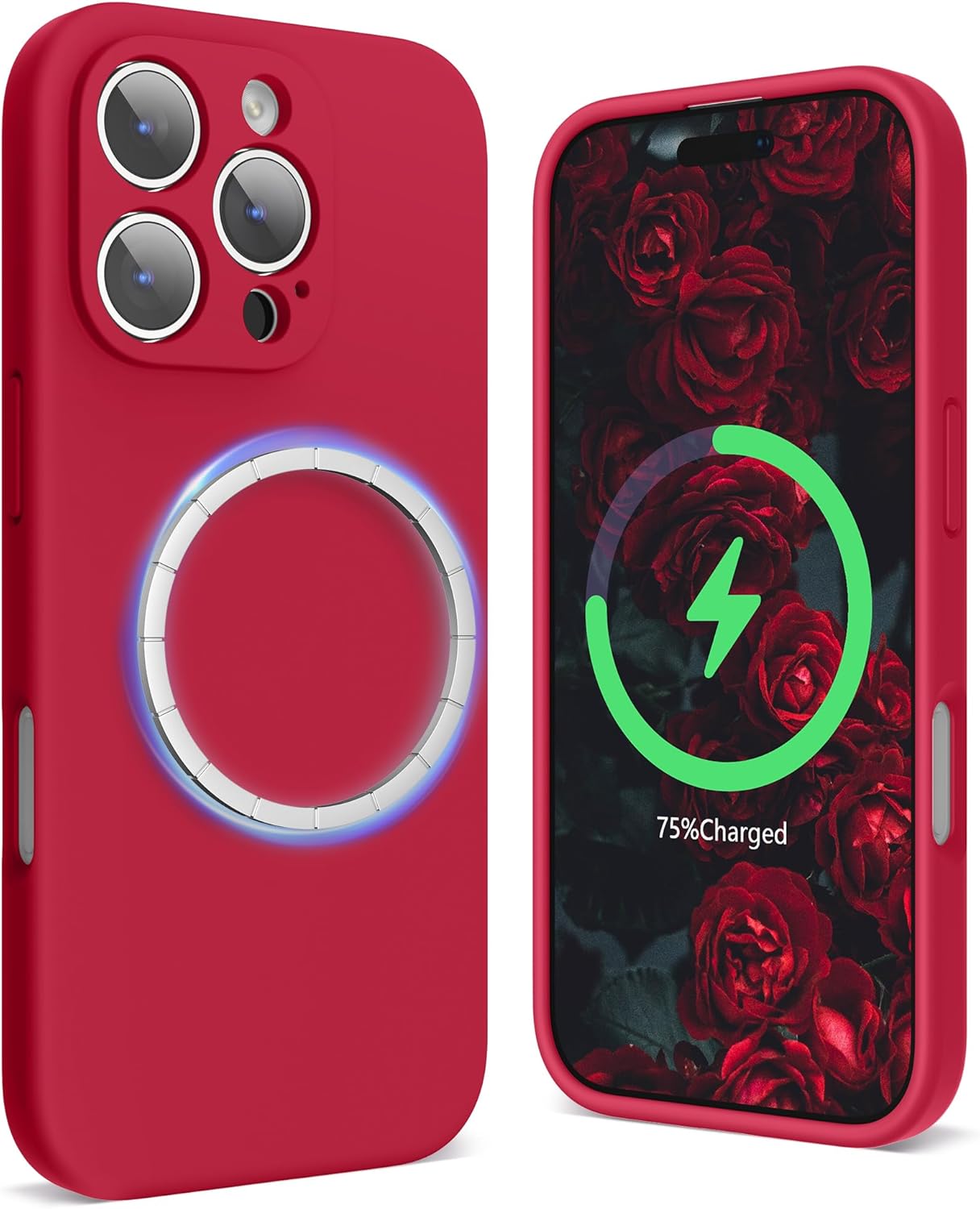 SURPHY Magnetic Design for iPhone 16 Pro Max Case, Liquid Silicone ...