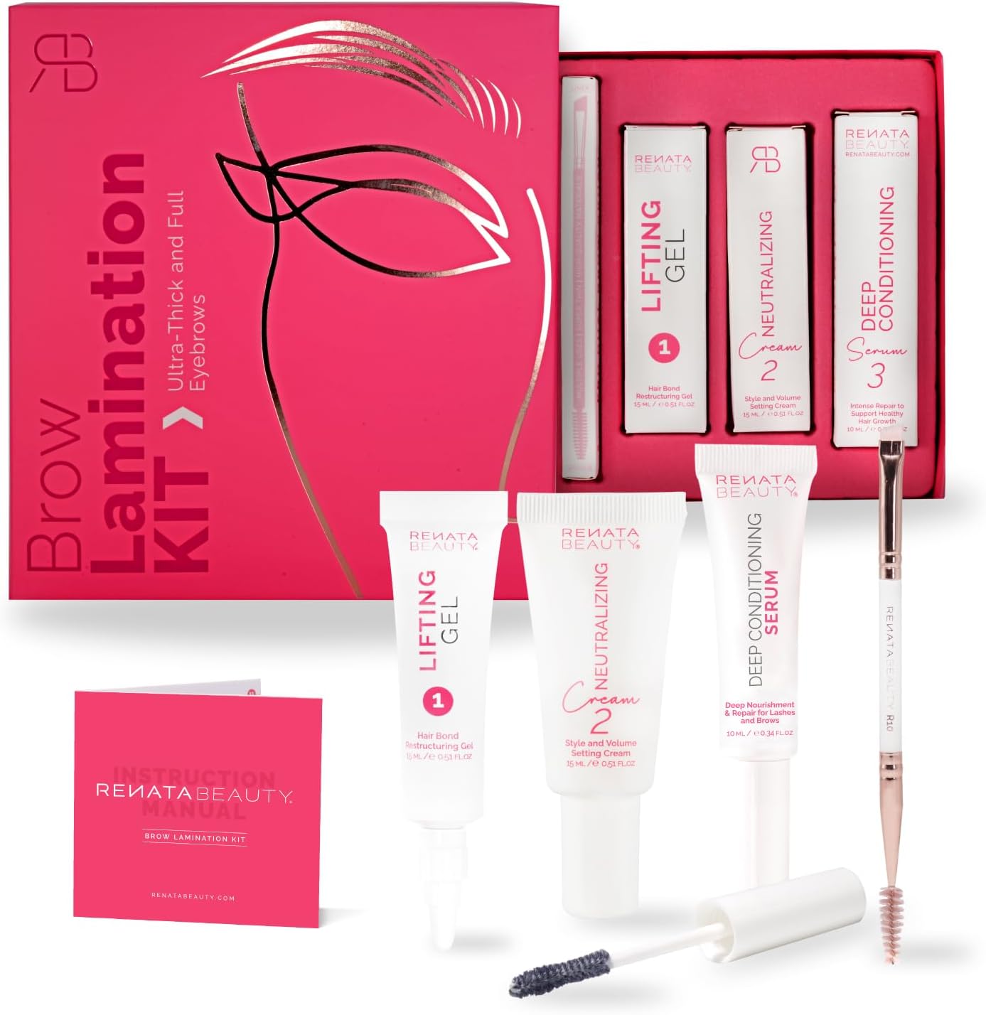 Amazon.com : RB RENATA BEAUTY Brow Lamination Kit – 4Pcs Set DIY ...