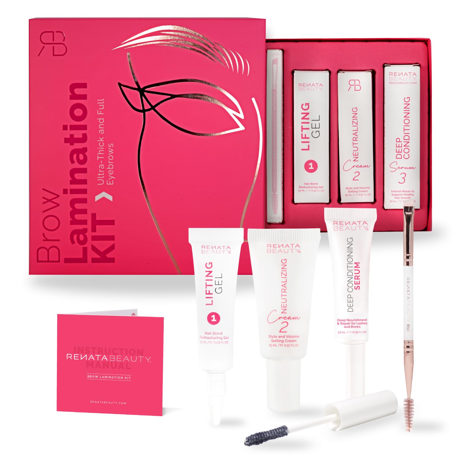 Amazon.com : RB RENATA BEAUTY Brow Lamination Kit – 4Pcs Set DIY ...