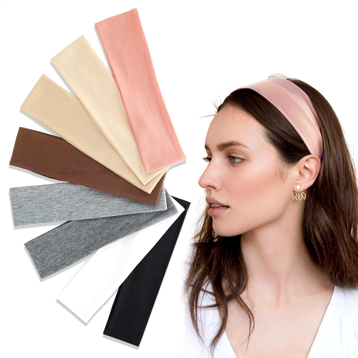 Amazon.com : Shyvis 8-Pack Headbands for Women - Non-Slip Elastic ...