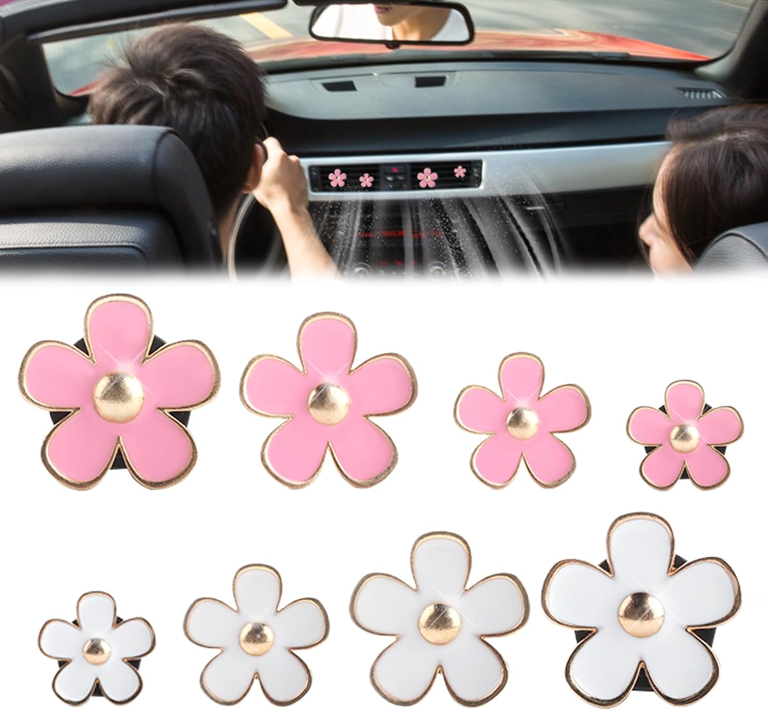 Personalised Car Air Freshener Daisy Flower Air Vent Clip 8pcs Funny ...