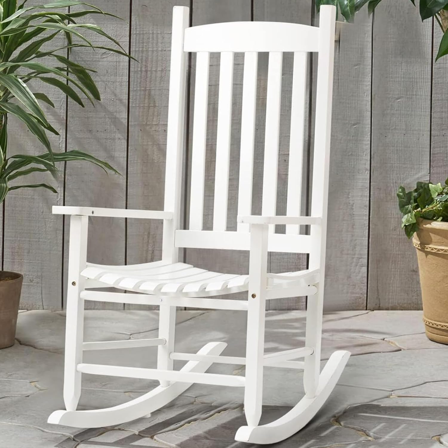 Amazon.com: Outdoor Rocking Chair for Adults, Wood Rocker Chair Outdoor ...