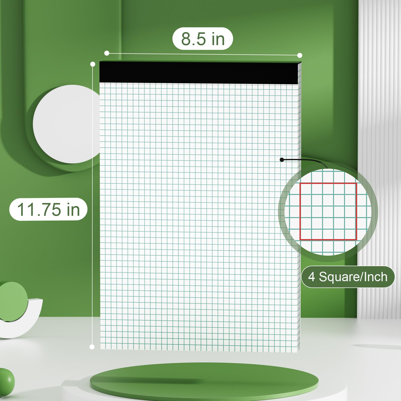 Snapklik.com : DORFAS Graph Paper Pad Quad Ruled, 6 Pack 4x4 Quad 8.5 X ...