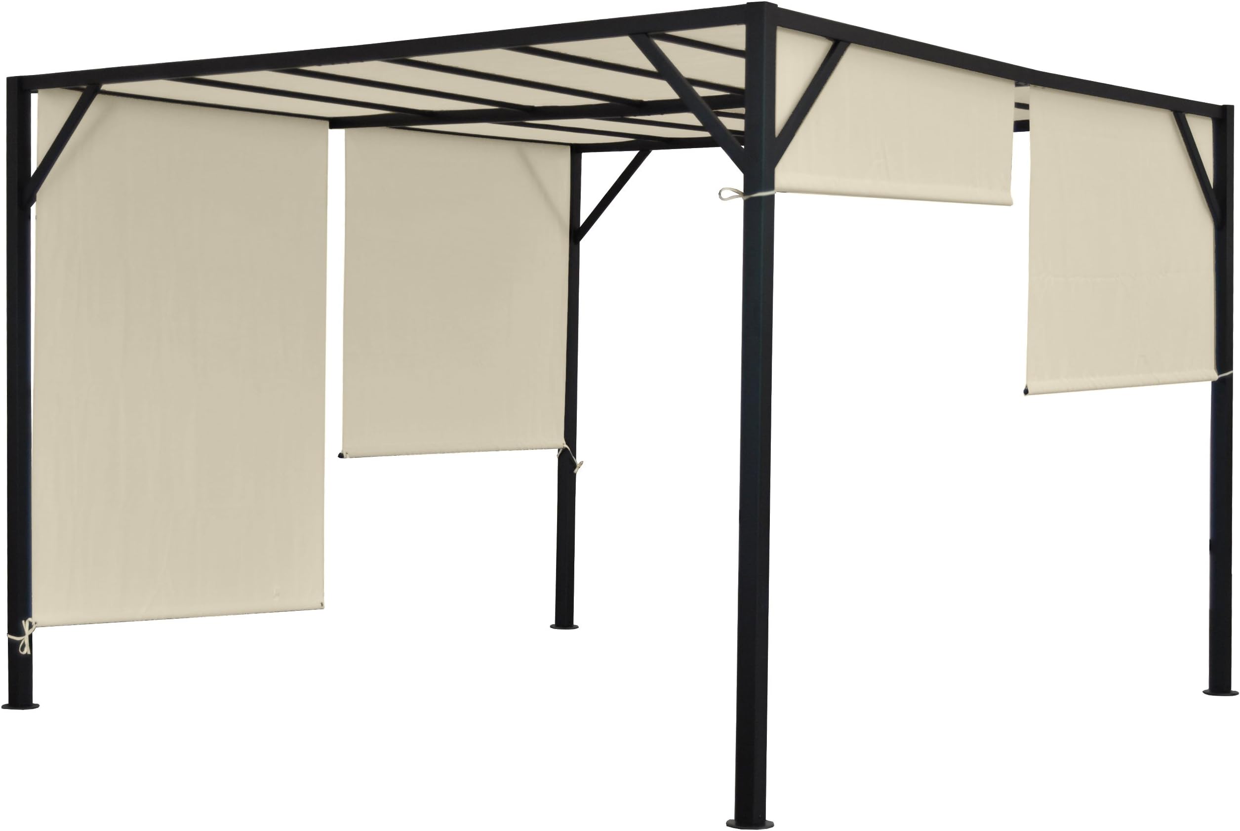 Pergola Hhg 590 Garten Pavillon Sonnensegel Stabiles Stahl Gestell