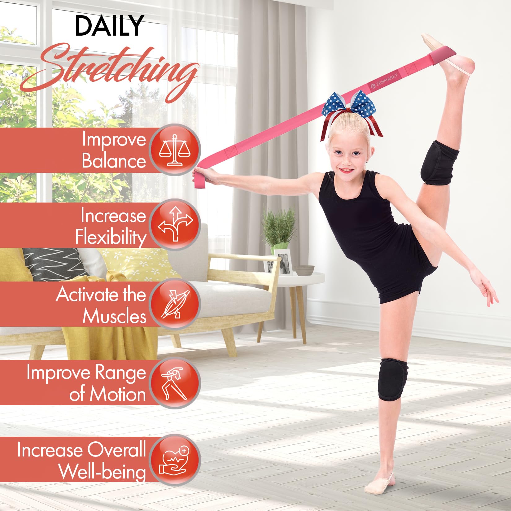 Snapklik.com : Cheer Stretch Band Cheerleader Stretching Strap For ...