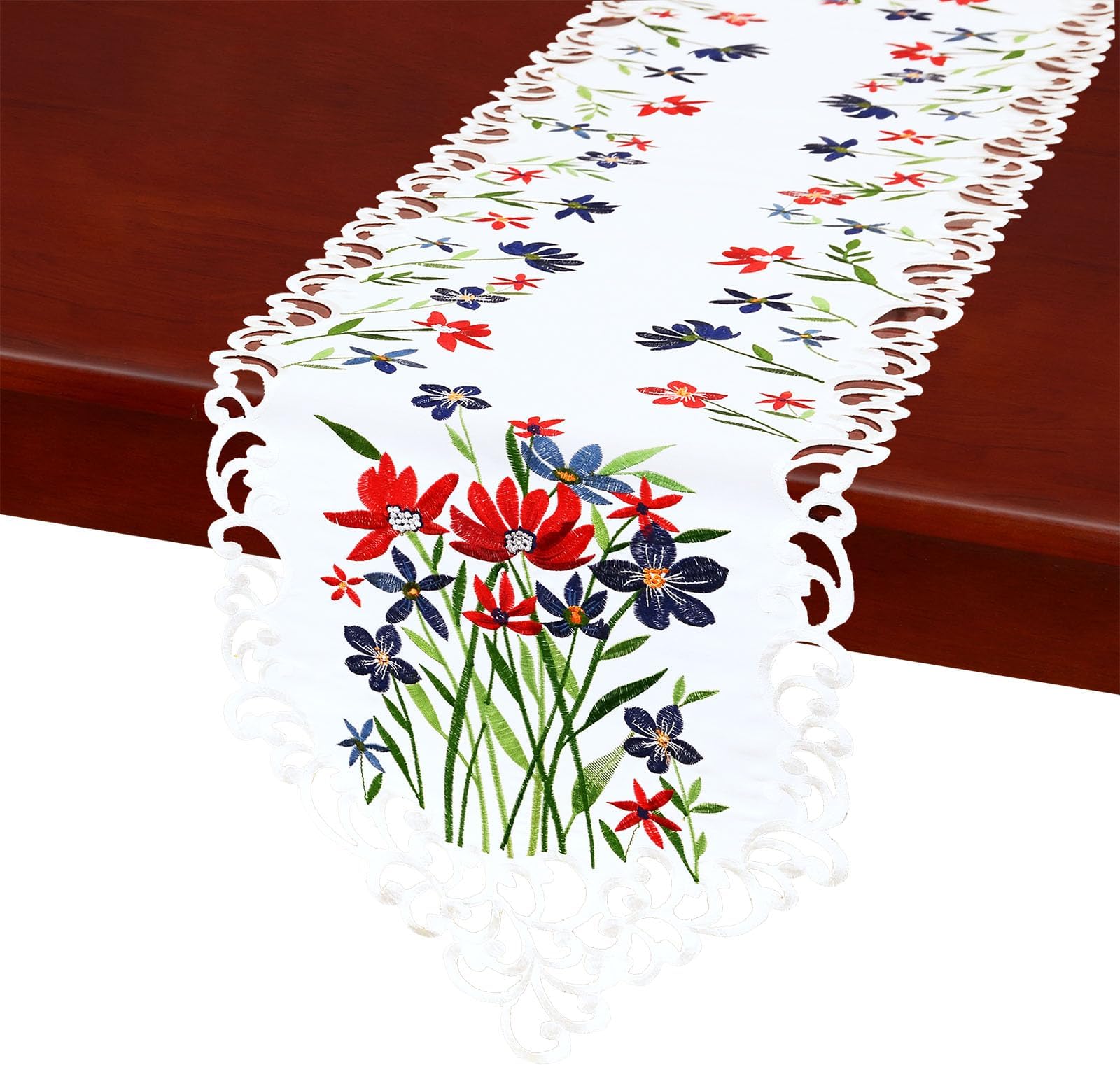 Amazon.com: Simhomsen Embroidered Red, Blue and White July 4th Holiday ...