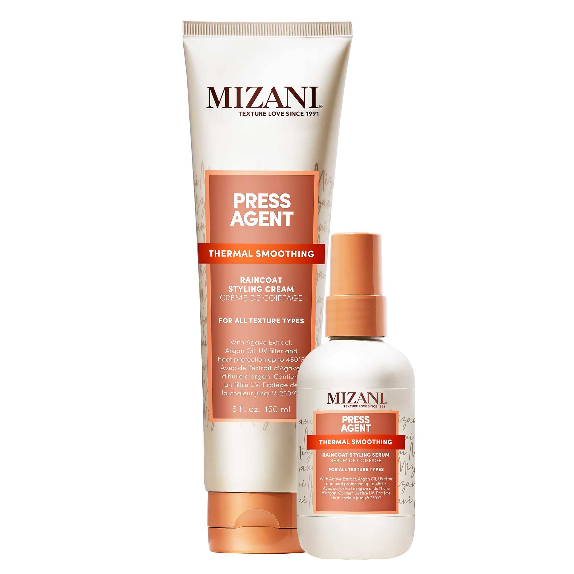 Buy Mizani Press Agent Styling Cream and Serum Set | Control Frizz ...
