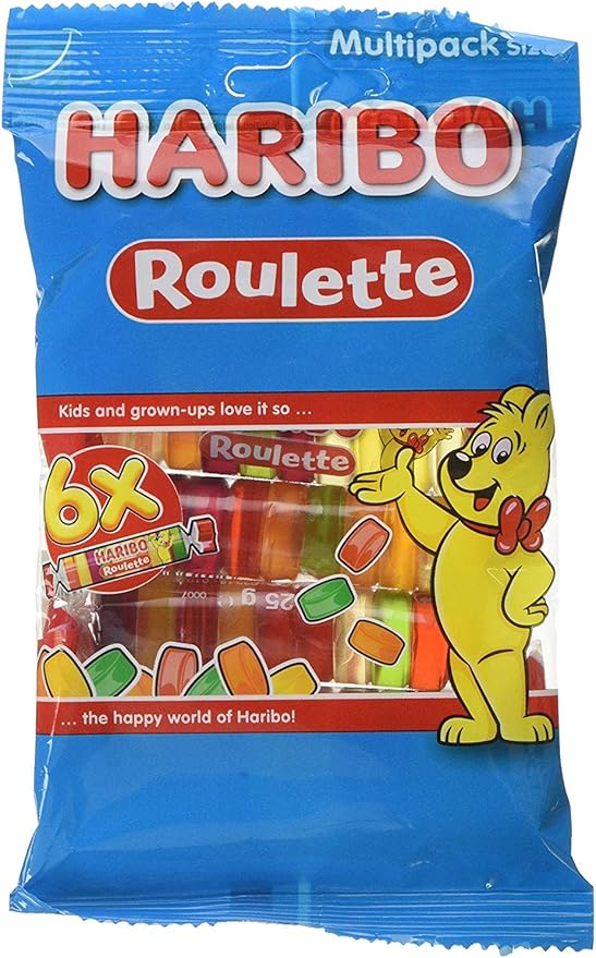 Haribo Roulette Fruit Flavour Sweets, 25g ( pack of 6 ) : Amazon.co.uk ...