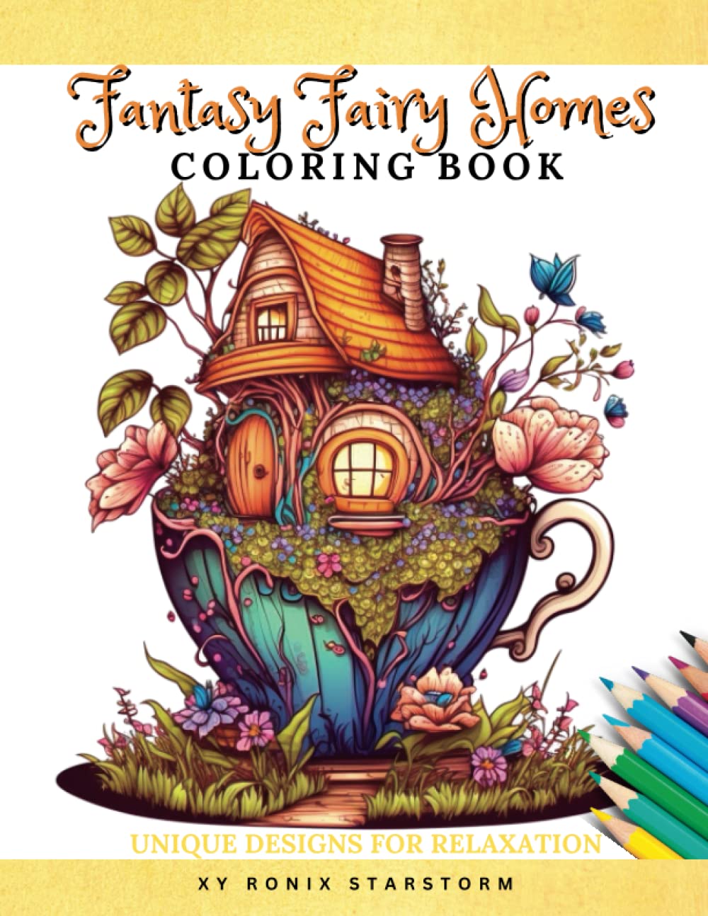 Amazon | Fantasy Fairy Homes Coloring Book: Immerse Yourself in a ...