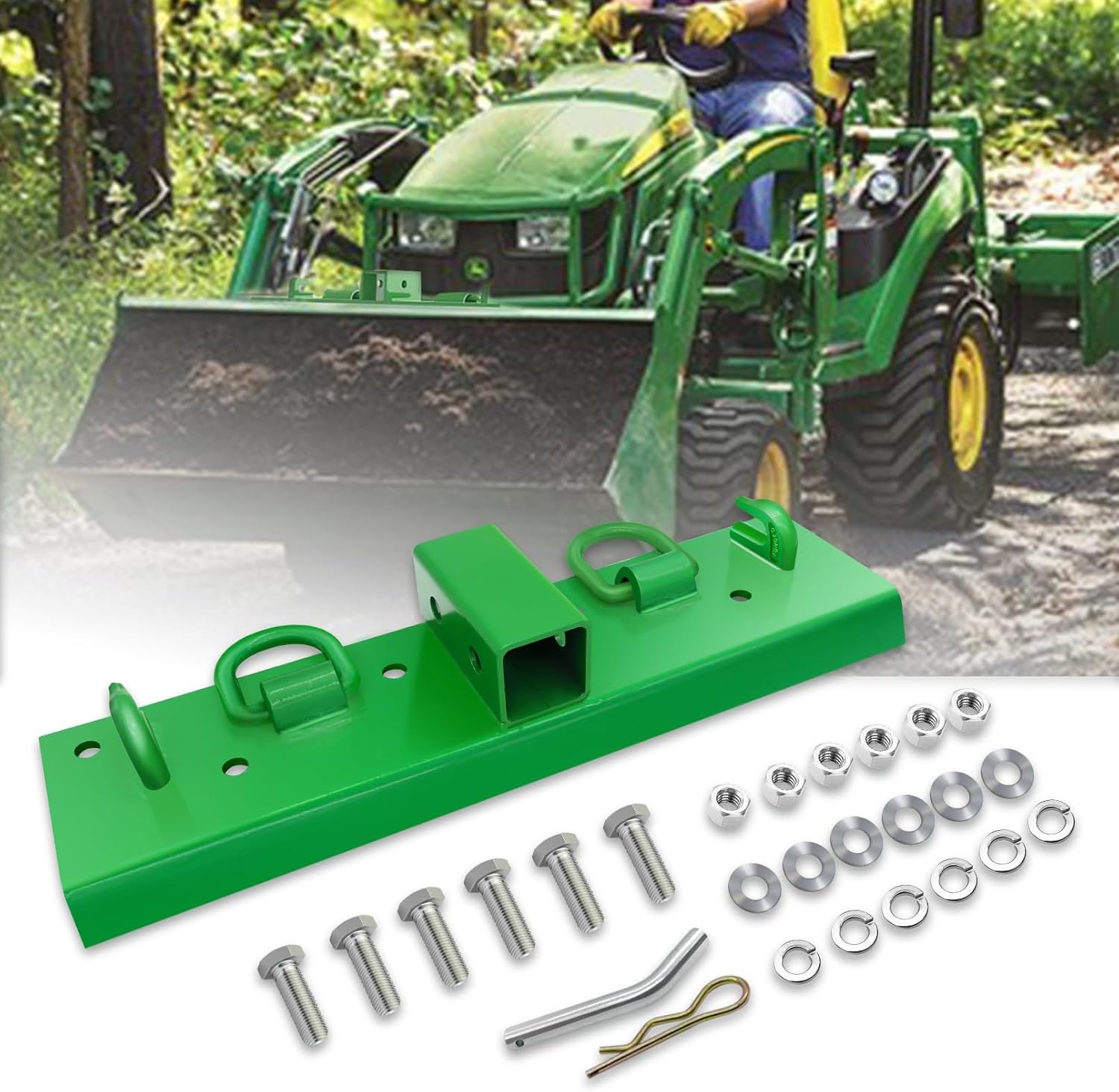 Amazon.com: PHEXOD Compact Tractor Bucket 1/4" Heavy Duty Bolt on ...