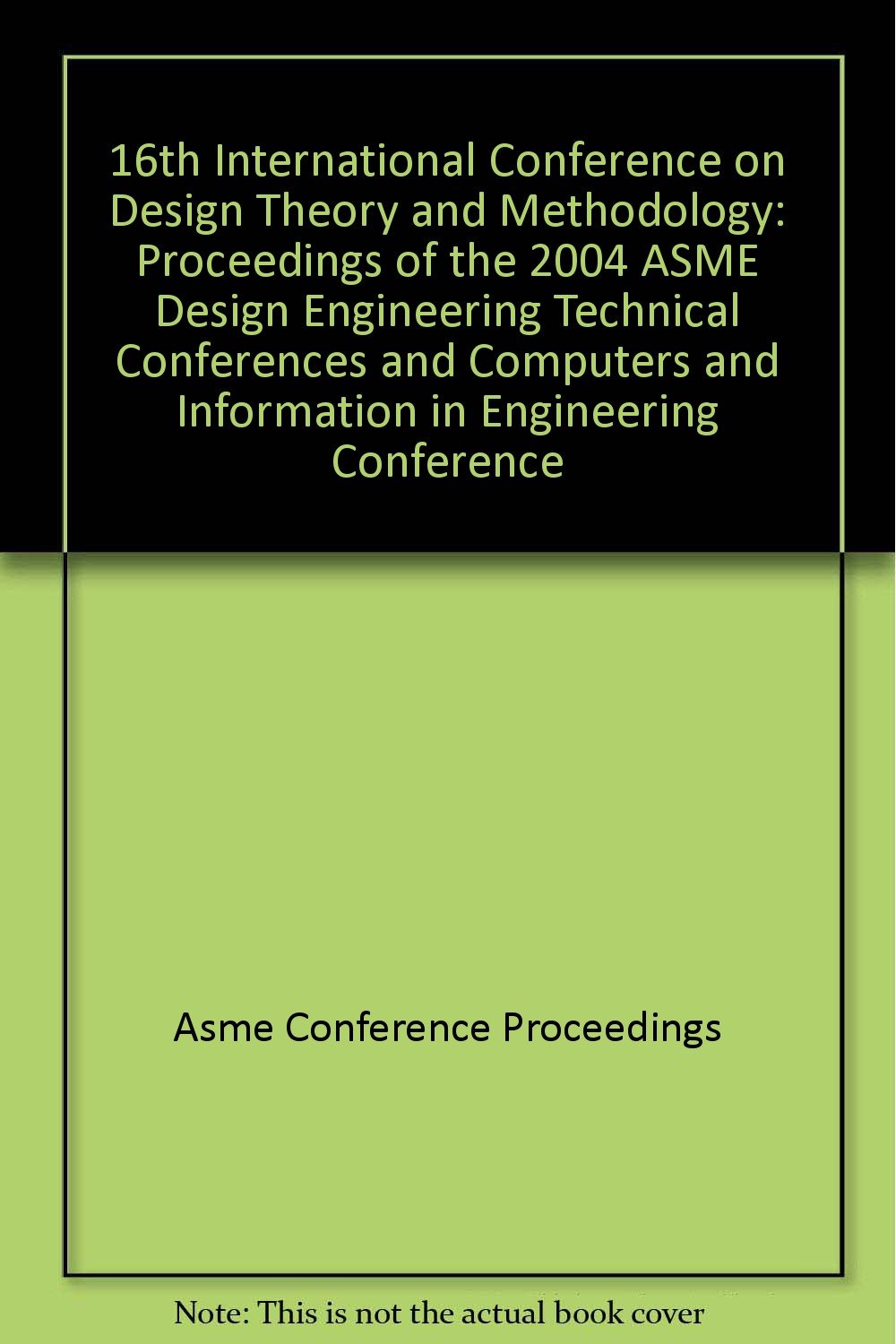 PROCEEDINGS OF DESIGN ENGINEERING TECHNICAL CONFERENCE COM: Asme ...