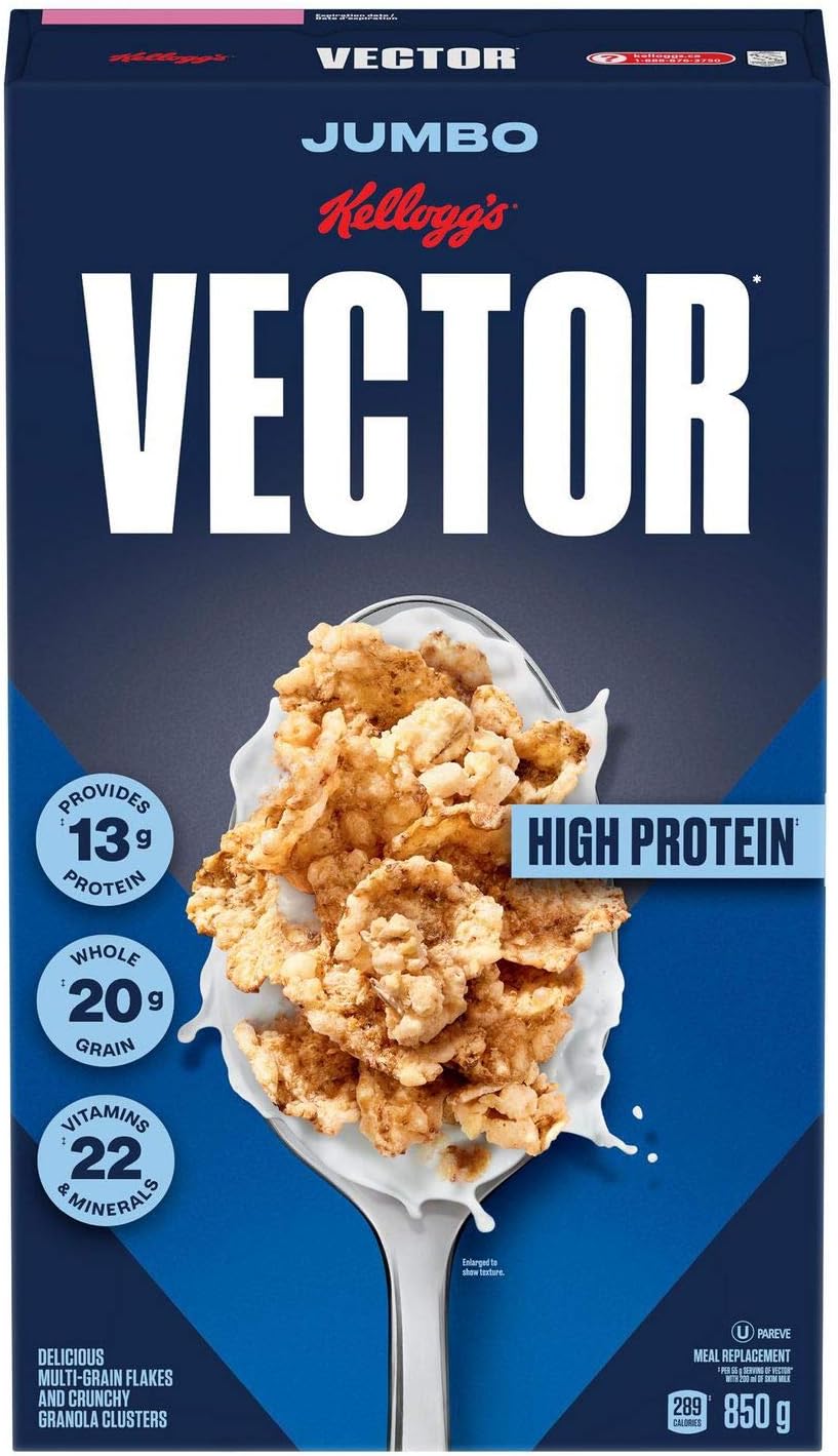 Kellogg's Vector Meal Replacement Cereal, Jumbo Size, 850g : Amazon.ca ...