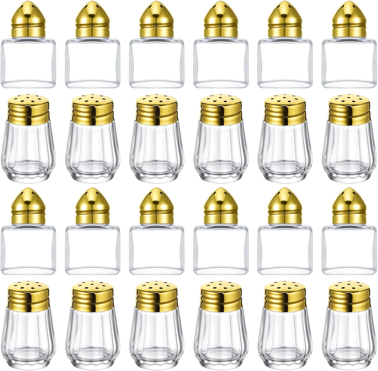 Amazon.com: 24 Pcs Mini Salt and Pepper Shakers Cube Shape Mini Salt ...