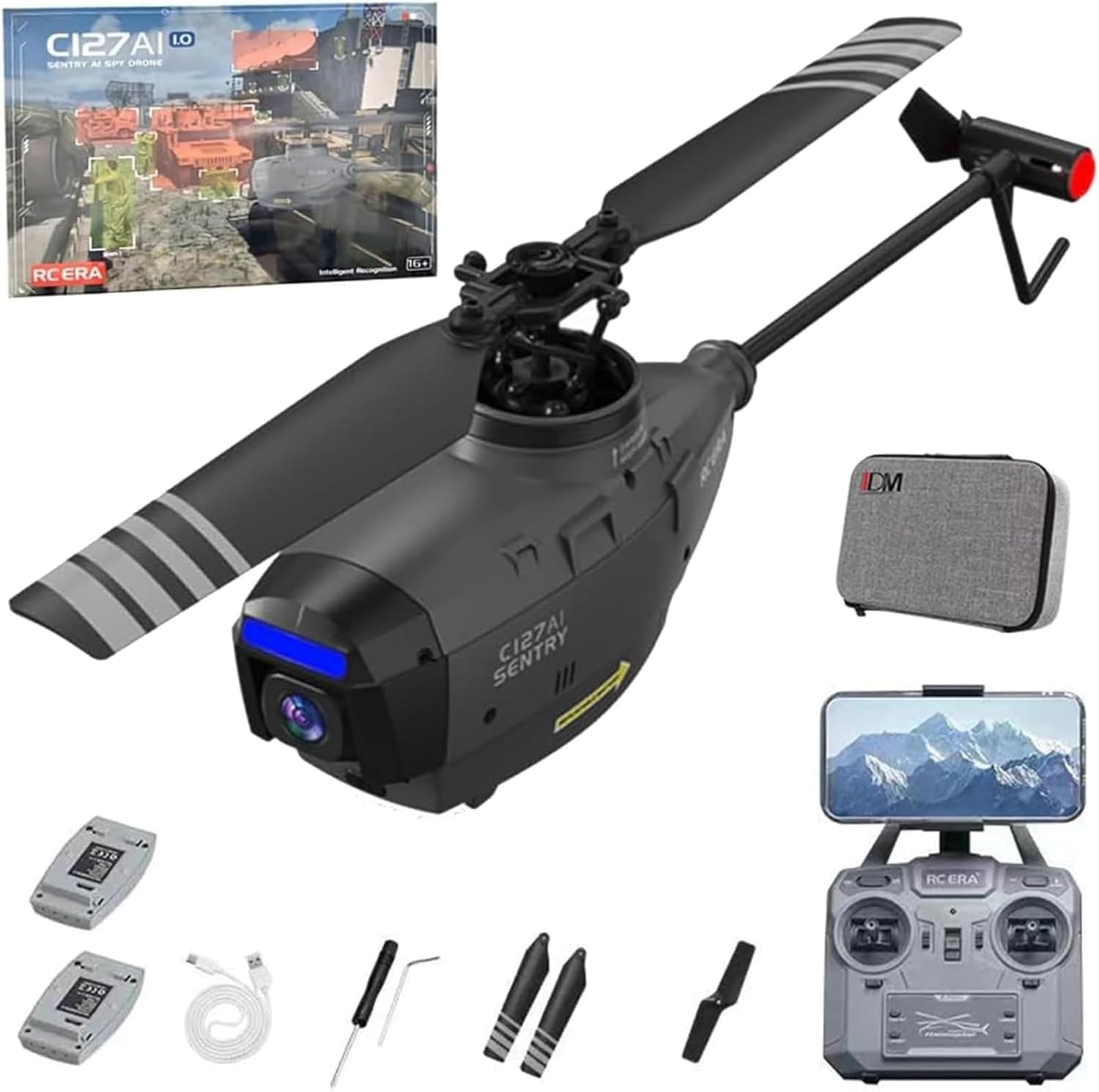 Amazon.com: UNbit C127AI Scout RC Helicopter with 1080P Camera, 4CH AI ...